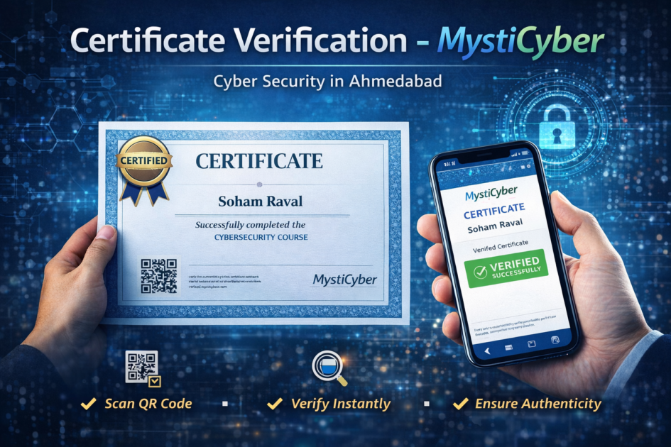 Certificate Verification - MystiCyber - Cyber Security in Ahmedabad